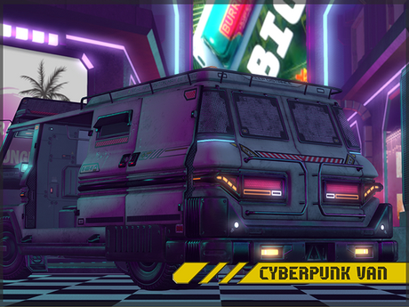 Second Life Marketplace - Cyberpunk Van (Full Perm)