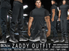 Second Life Marketplace - ZED Zaddy Outfit - Faded Black: Slink ...