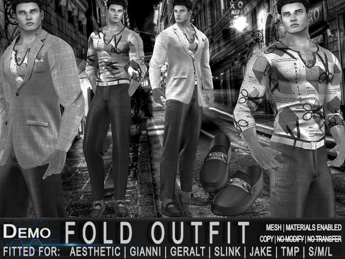 Second Life Marketplace - DEMO - ZED: Fold Outfits: Slink/Aesthetic ...