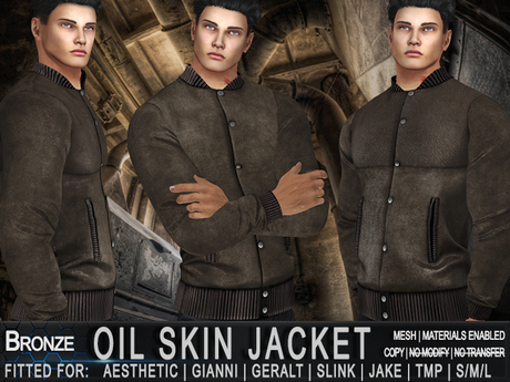 Second Life Marketplace - ZED Oil Skin Jackets Bronze Plain+2 Tone ...