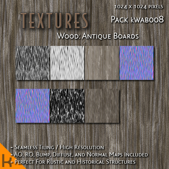 Second Life Marketplace - [kWAB008] 1024px Seamless Rustic Wood Panel ...