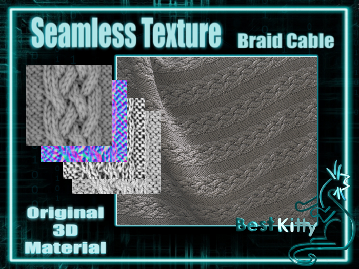 Second Life Marketplace - Best Kitty Seamless 3D Textures and Materials ...