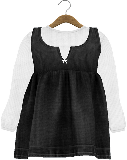 Second Life Marketplace - {Lula Belle} Jolene Dress - Black Denim {boxed}