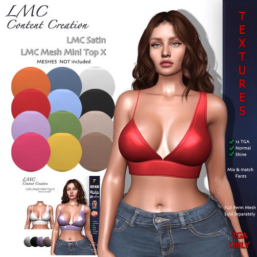 Second Life Marketplace - LMC TGA - Satin - Textures for the LMC Mini Top X