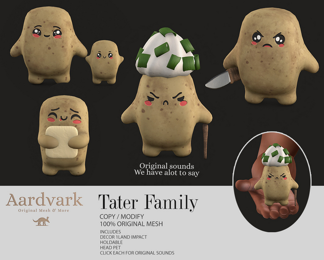 Second Life Marketplace - Aardvark : Tater Family - Granny Chives