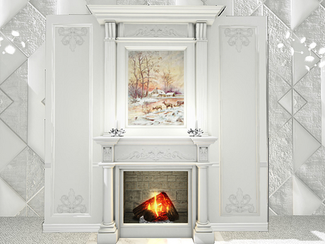 Second Life Marketplace - Frozen Princess Winter Fireplace