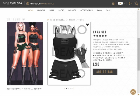 Second Life Marketplace - .miss chelsea. DEMO Fara Set