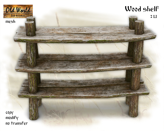 Second Life Marketplace - Old wood shelf v2 - Old World - Medieval ...