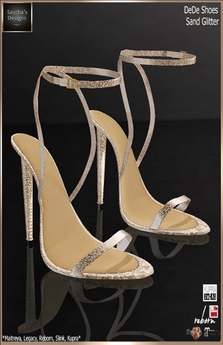 Second Life Marketplace - SAS - DeDe Sand Glitter Shoes (MB)