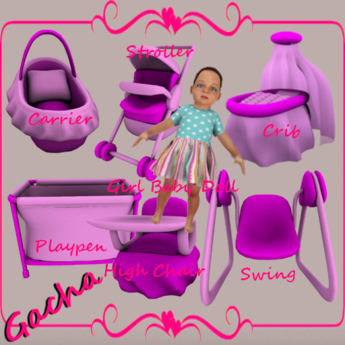 Second Life Marketplace - *LilDolly's* ~Toy High Chair~ Gacha Girls