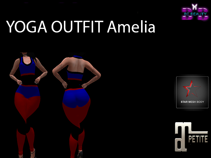 Second Life Marketplace - Be Beauty-YOGA OUTFIT Amelia M.PETITE& STAR ...