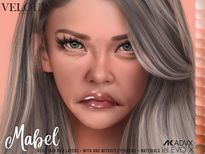 Second Life Marketplace - UA - BOM Skin Mabel EvoX-ADVX FAT PACK (Boxed)