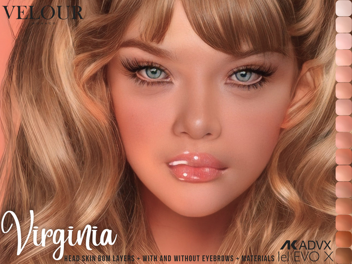 Second Life Marketplace - UA - BOM Skin Virginia EvoX-ADVX VALLEY (Boxed)