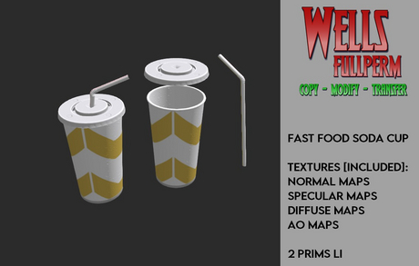 Second Life Marketplace - [WFP] - Fast Food soda Cup
