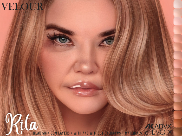 Second Life Marketplace - UA - BOM Skin Rita EvoX-ADVX PORCELAIN (Boxed)