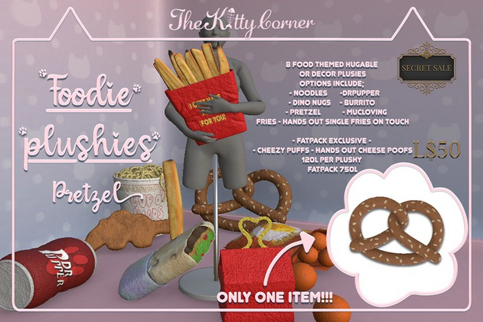 Second Life Marketplace [tkc]foodie Plushies Pretzel
