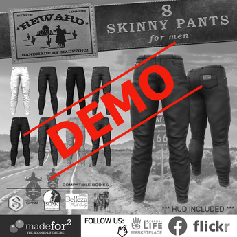 Second Life Marketplace - *** REWARD *** Skinny pants for men DEMO