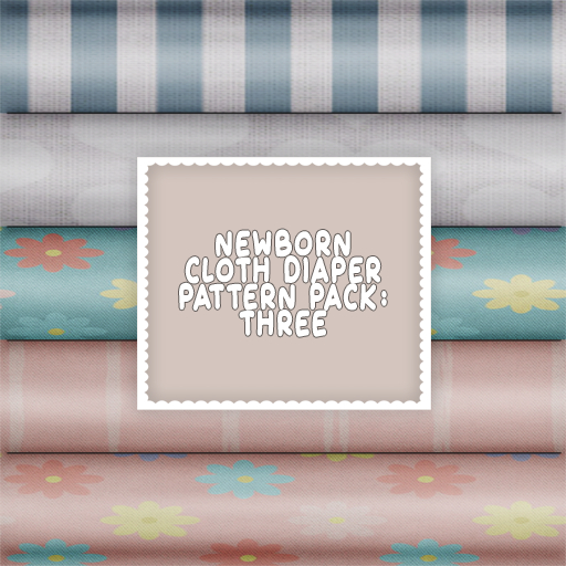 Second Life Marketplace - {m} newborn cloth diaper pack: patterns_three