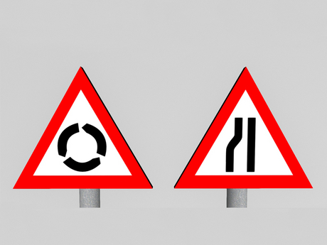 Second Life Marketplace - Scobas Mesh triangular road signs Pack 2 (roads)