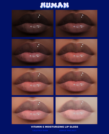 Second Life Marketplace - [HUMAN] Vitamin E Moisturizing Lip Gloss - Genus
