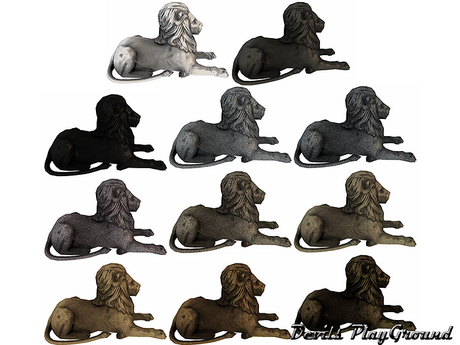 Second Life Marketplace - Mesh Lion Statue with 11 Colors ~ Hud Driven