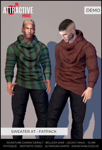 Second Life Marketplace - Sweater AT FATPACK - Belleza Jake, Legacy ...