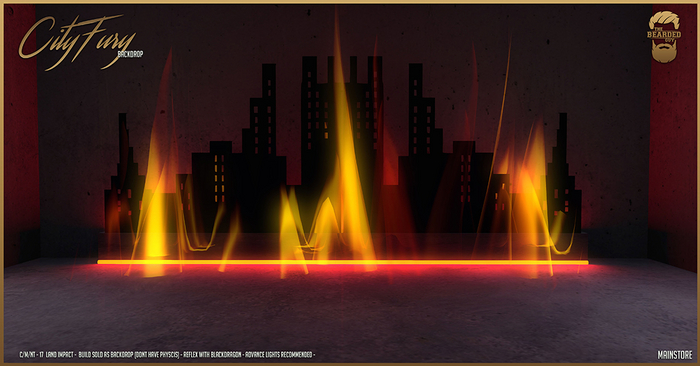 Second Life Marketplace - City Fury Backdrop - The Bearded Guy