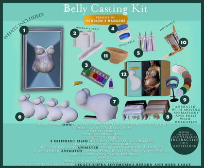 Second Life Marketplace - Hoodlem x Mamadue - Belly Casting Kit Fatpack