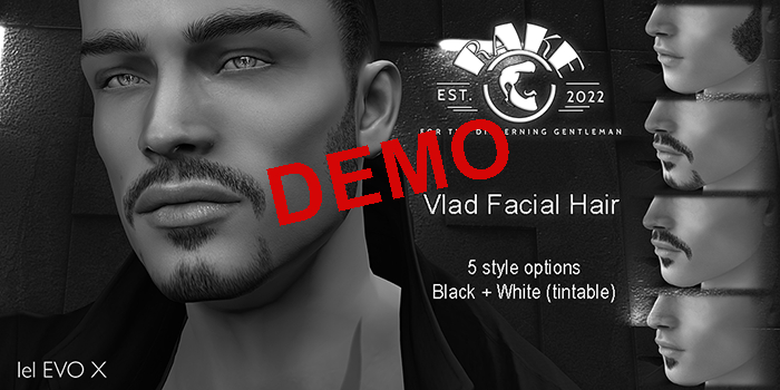 Second Life Marketplace - RAKE Facial Hair -Vlad- DEMO