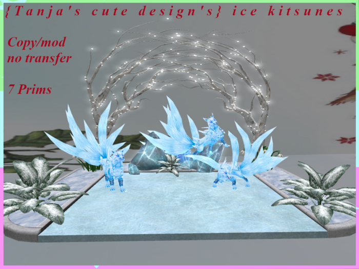 Second Life Marketplace - {Tanja's cute design's} ice kitsunes