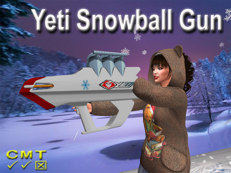 Second Life Marketplace - Yeti Snowball Gun - Black Friday Special
