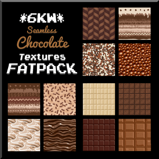 Second Life Marketplace - *6KW* FULL PERM Seamless Chocolate Textures ...