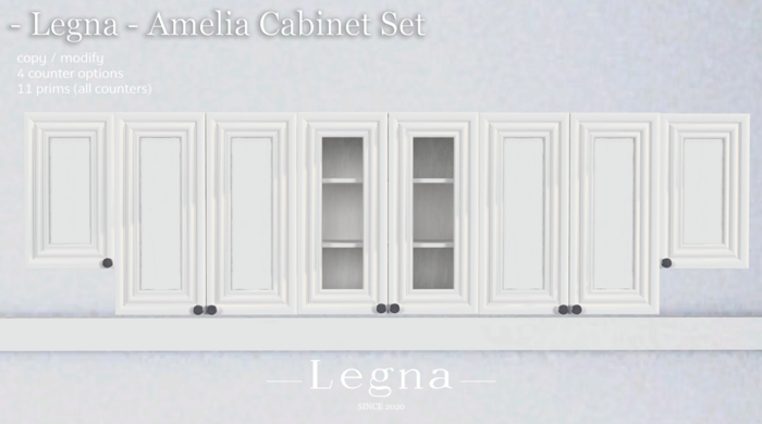 Second Life Marketplace - - Legna - Amelia Cabinet Set