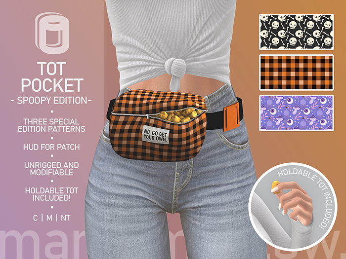 Second Life Marketplace - marshmallow. Tot Pocket [Spoopy Pack]