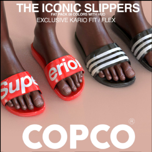 Second Life Marketplace - COPCO By Sibilla _ THE ICONIC SLIPPERS_KARIO DEMO