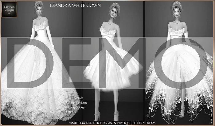 Second Life Marketplace - SAS - DEMO Leandra Gown (MB)
