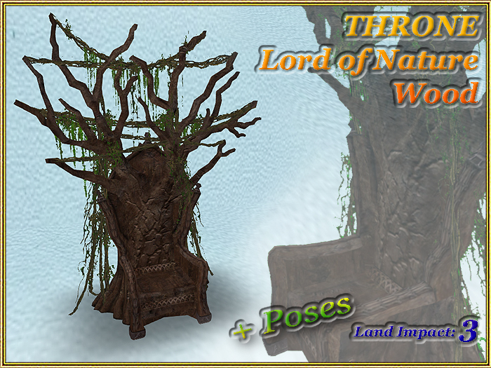 Second Life Marketplace - THRONE - Lord of Nature - Wood - Menu (3 LI ...