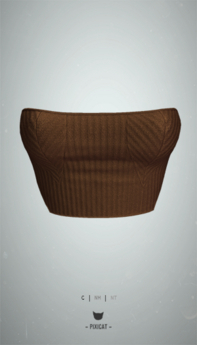 Second Life Marketplace - -Pixicat- Moa Top (LEatherBrown)