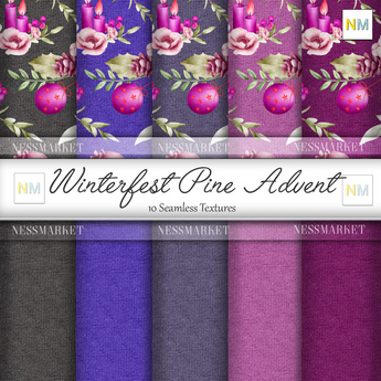 Second Life Marketplace - Winterfest Pine Advent Matching Fabrics 10 ...