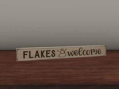 Second Life Marketplace - Flakes Welcome Engraved Block