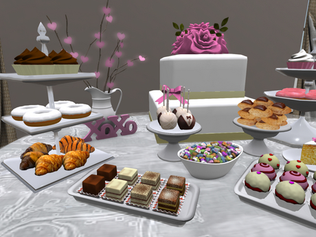 Second Life Marketplace - .~ABWY~ Wedding Dessert Buffet Table