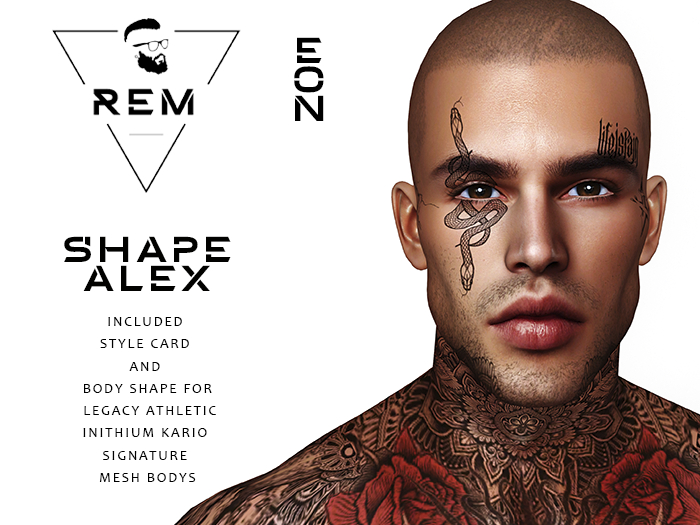 Second Life Marketplace - REM-Shape-ALEX (Lelutka EvoX Eon 3.1)