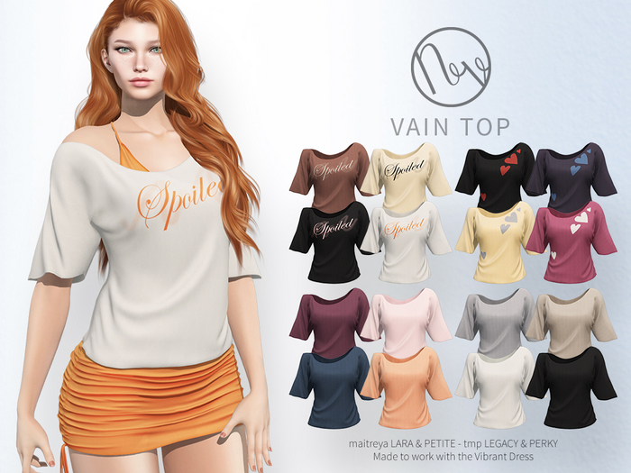 Second Life Marketplace - neve top - vain fatpack