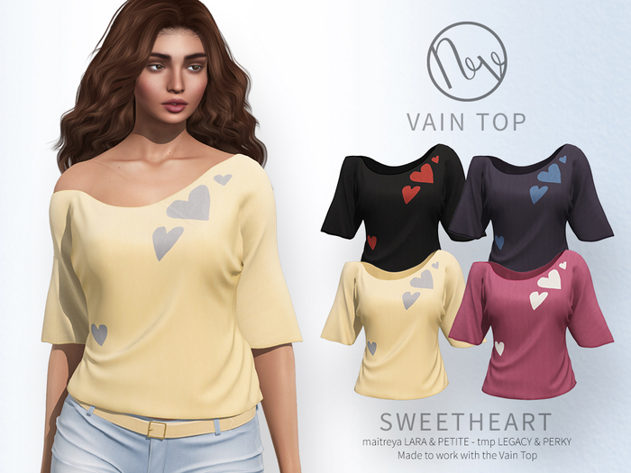 Second Life Marketplace - neve top - vain sweetheart