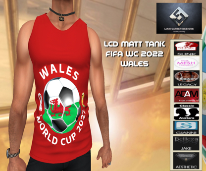 Second Life Marketplace - LCD Matt Tank FIFA WC 2022 WALES