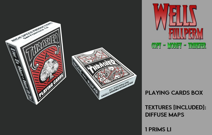 Second Life Marketplace - [WFP] - Playing Cards Box
