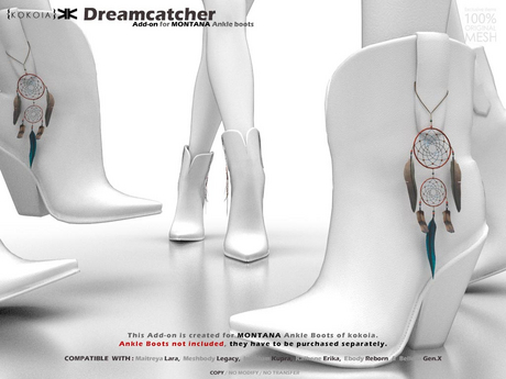 Second Life Marketplace - Add-on Dreamcatcher for the Montana Ankle Boots
