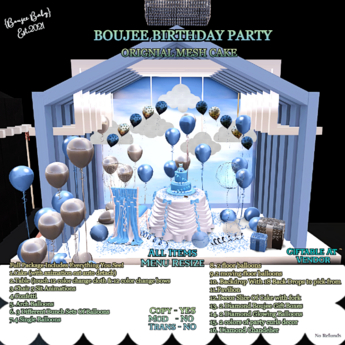 Second Life Marketplace - {Boujee Baby} Mesh Blue Baby Bear Cake Only ...