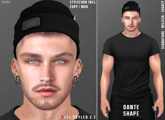 Second Life Marketplace - -Tivoli inc - Dante Shape Lelutka Skyler Head ...