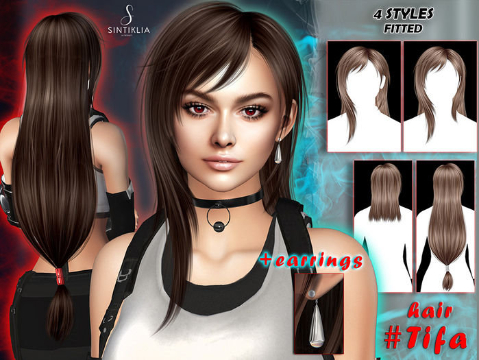 Second Life Marketplace - Sintiklia - Hair Tifa - Colors&pastels